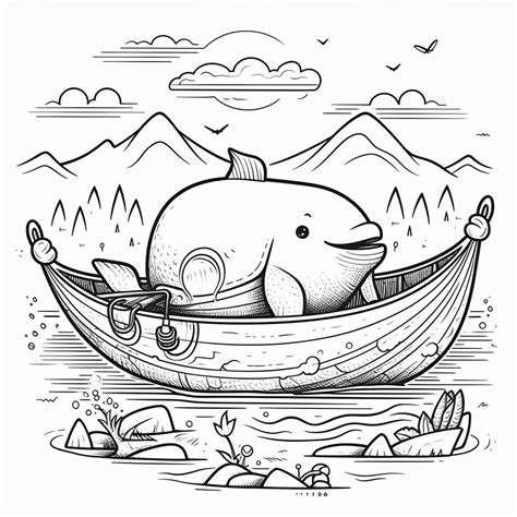 Wal Auf Boot Ausmalbild Kostenlos Herunterladen