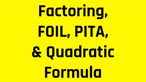 How To Foil Quadratic Equations At Nathan Lozano Blog