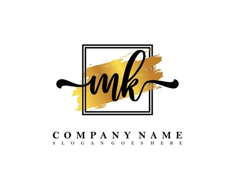 MK Initial Handwriting Logo Concept 15534442 Vector Art At Vecteezy