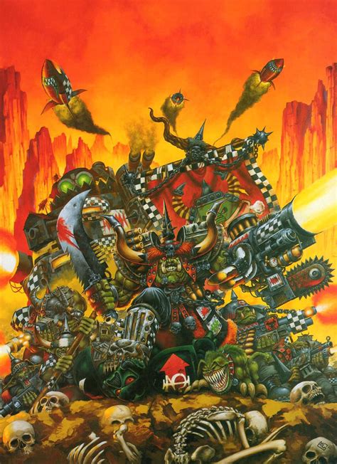 2nd Edition Ork Codex By Mark Gibbons Vintage Warhammer 40k Art Old