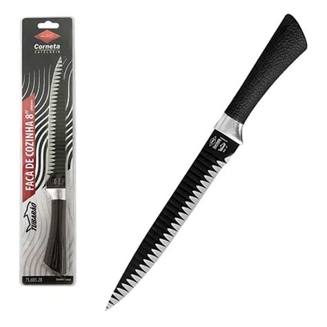 Faca De Cozinha 8 De Inox Cabo De Plástico Tubarão Feira Da Madrugada Sp Tamanho U Cor Unica