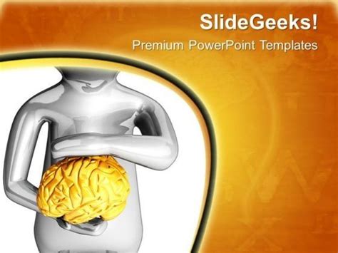 Illustration Of A Human Brain PowerPoint Templates Ppt Backgrounds For