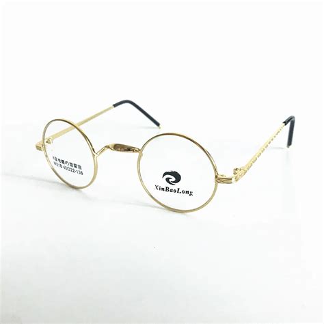 Vintage Small 40mm Round Eyeglass Frames Metal Full Rim Optical Rx Able
