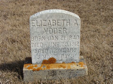 Elizabeth A “betsy” Yoder Yoder 1840 1912 Find A Grave Memorial