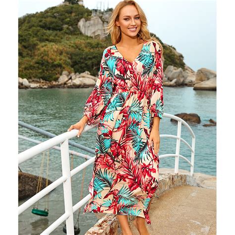 Cotton Beach Cover Up Kaftans Sarong Bathing Suit Grandado