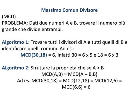 Ppt Massimo Comun Divisore Mcd Powerpoint Presentation Free