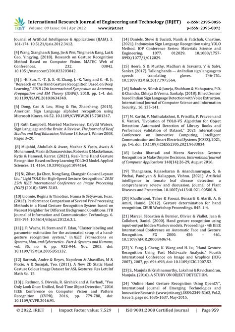 Real Time Sign Language Recognition Using Deep Learning Pdf