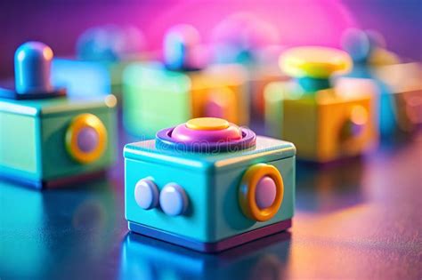 Detailed Closeup Photography Of Miniature Power Buttons Exploring Onoff