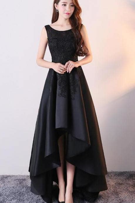 Black Lace High Low Prom Dress Black Lace Evening Dress On Luulla