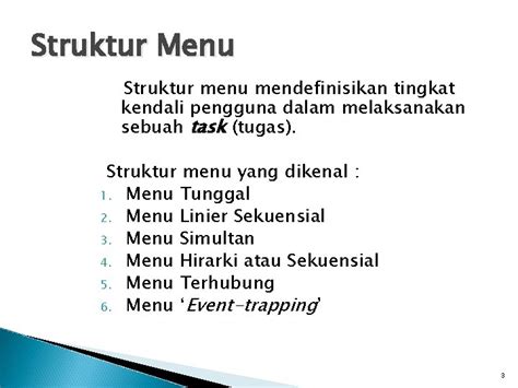 Membangun Menu Sistem Dan Skema Navigasi Menu Merupakan