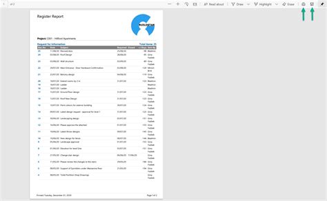 How To Print Rfi Report Via Inbox