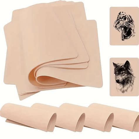 10pcs Blank Tattoo Practice Skin Double Sides Microblading Practice