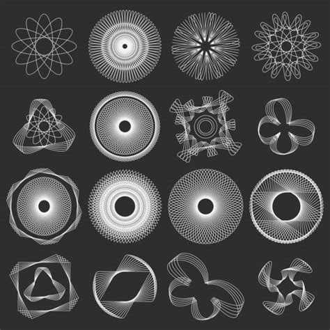 730 Square Spirograph Stock Illustrations Royalty Free Vector