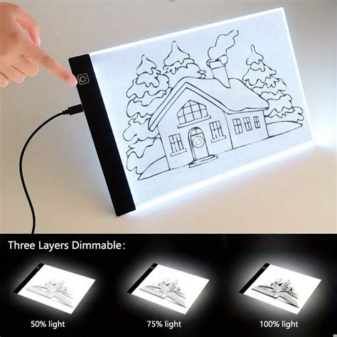Led Copy Board A2a3a4a5 Three Layers Dimmable Light Pad Temu Australia