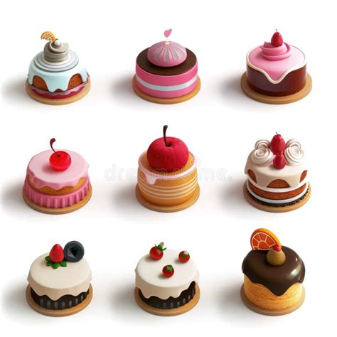 Assorted Decorated Cakes Collection Showcasing Colorful And Creative