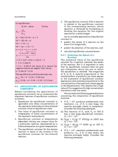 NCERT Book Class 11 Chemistry Chapter 6 Equilibrium PDF AglaSem