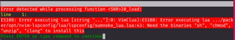 Sumneko Lua Install Fails Asking For Chmod Unzip Etc Issue