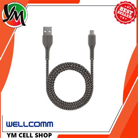 Jual Kabel Data Wellcomm Toples 1m Nylon Micro Shopee Indonesia