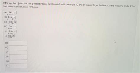 Solved If The Symbol Denotes The Greatest Integer