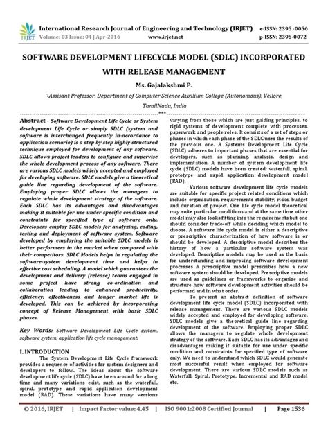 Software Development Lifecycle Model Sdl Pdf Software Development Process Software Prototyping