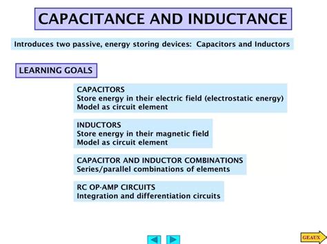 PPT CAPACITANCE AND INDUCTANCE PowerPoint Presentation Free Download ID