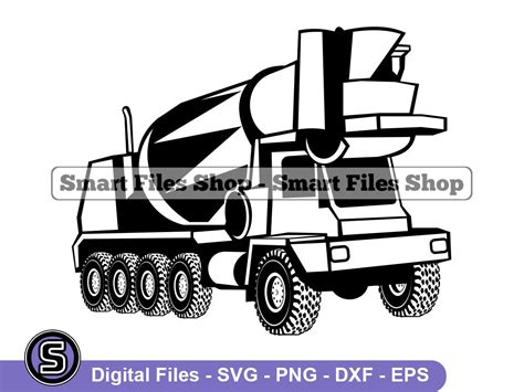 Heavy Cement Truck Svg Heavy Equipment Svg Cement Truck Svg Cement