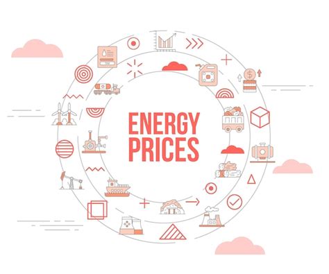 Premium Vector Energy Prices Concept With Icon Set Template Banner And Circle Round Shape