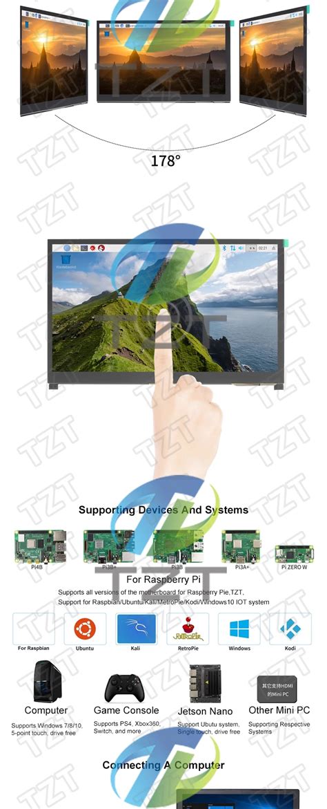 Tzt 101 дюймовый модуль ЖК дисплея 101 дюймовый Hdmi совместимый емкостный сенсорный экран