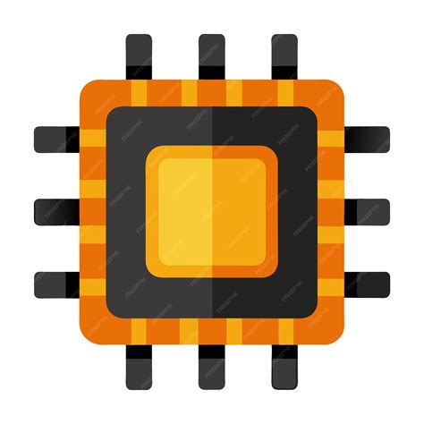 Premium Vector Processor Flat Vector Illustration On White Background