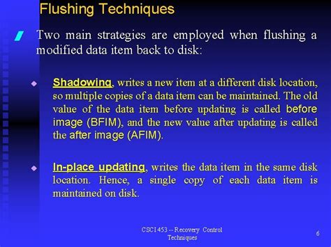 Recovery Control Techniques Dr Awad Khalil Computer Science