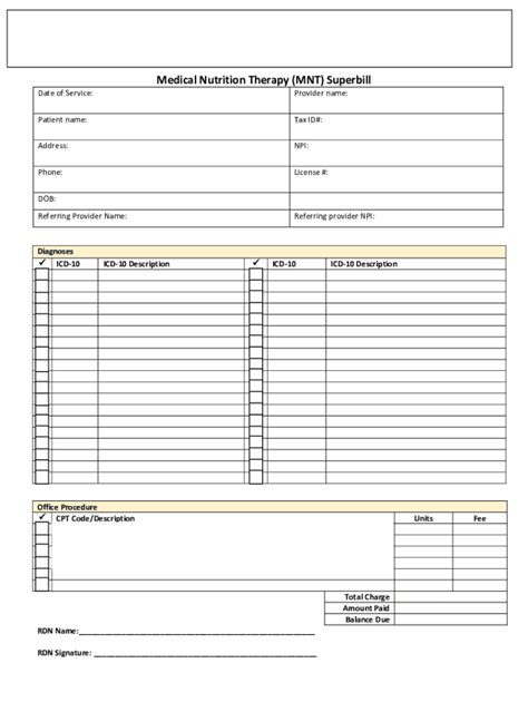 Fillable Online Coding Guidelines For Medical Nutrition Therapy Mnt