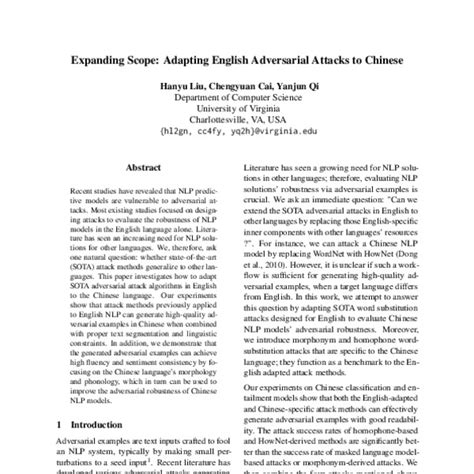 Expanding Scope Adapting English Adversarial Attacks To Chinese Acl