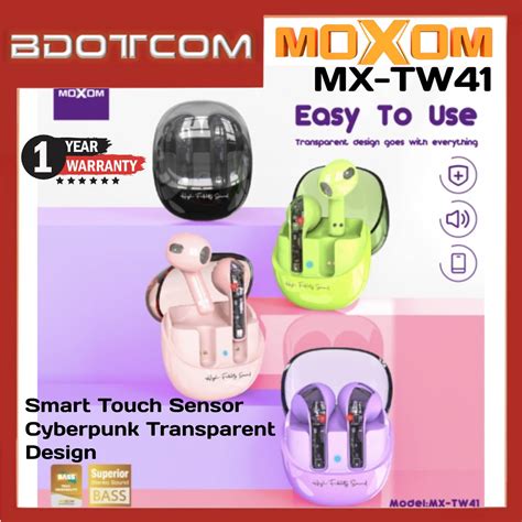 Moxom MX TW41 TWS Truly Wireless Bluetooth Earbuds Smart Touch Sensor