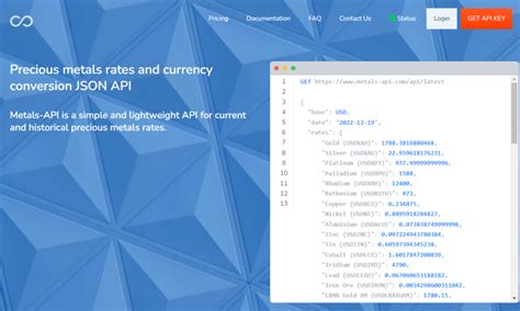 best metals live api for python