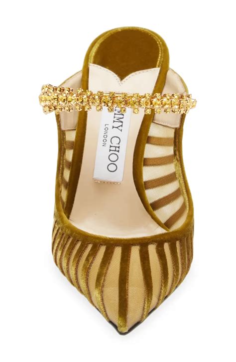 Jimmy Choo Bing Crystal Embellished Pointed Toe Mule Pump We Select