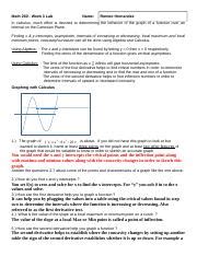 Math W Lab Worksheetromeohernandez Docx Math Week Lab