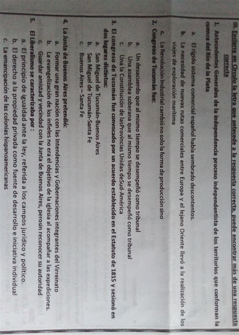 Encierra en Círculo la letra que antecede a la respuesta correcta