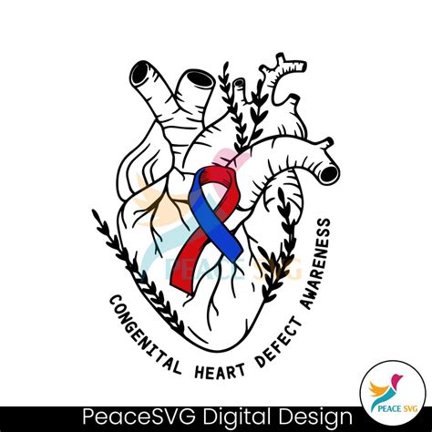 Congenital Heart Defect Awareness Svg Files For Cricut Peace Svg