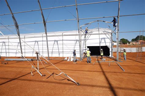 Veja Fotos Da Construção Do Hospital De Campanha Do Governo Em Goiás