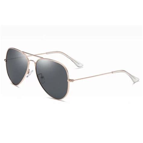 Aviator Style Gold Sunglasses Medium Polarized Lenses Uv Protection