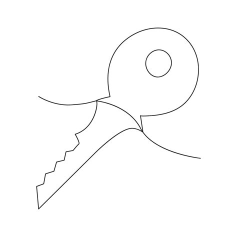 Premium Vector Single Line Key Drawing Of Isolated Vector Object