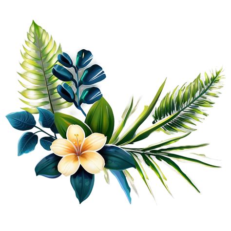 Download Tropical Flower Border Png Qfc27