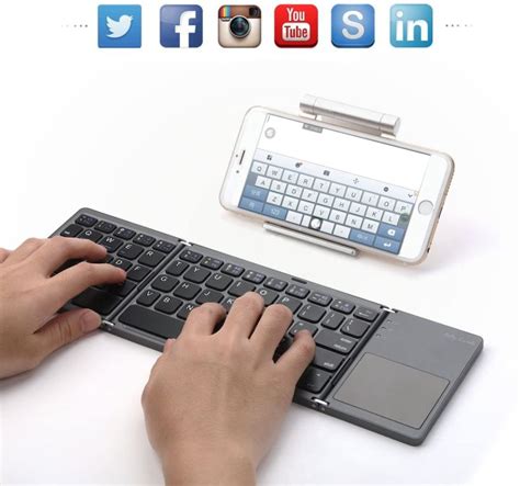Foldable Bluetooth Keyboard Jelly Comb Dual Mode Bluetooth And Usb Wired Rechargable Portable Mini