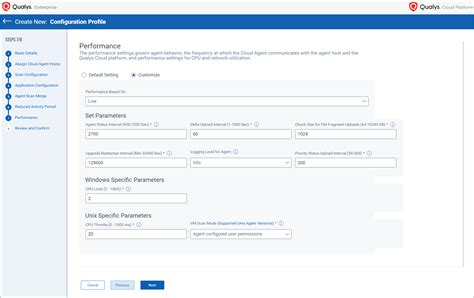Performance Settings