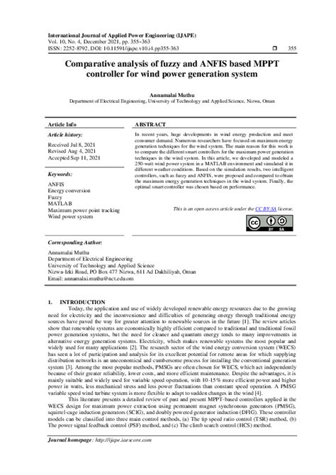 Pdf Comparative Analysis Of Fuzzy And Anfis Based Mppt Controller For