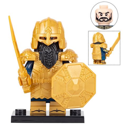 Dwarven Warrior Custom Lord Of The Rings Minifigure Minifigure Bricks