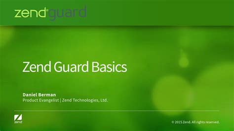 Zend Guard Basics Youtube