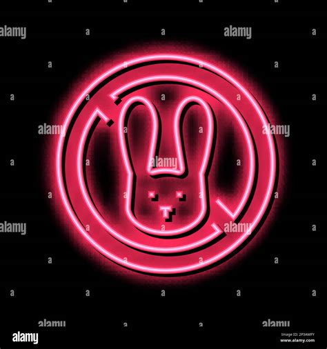 Stop Kill Rabbits Neon Glow Icon Illustration Stock Vector Image And Art