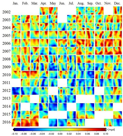 Rl05 Grace Based Monthly Temporal Gravity Anomalies In [mgal] Over Download Scientific Diagram