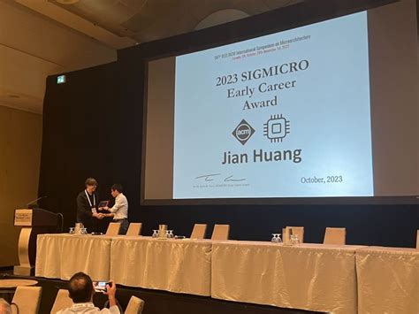 Jian Huang On Linkedin Im Deeply Honored To Receive The Inaugural Acm Sigmicro Early Career